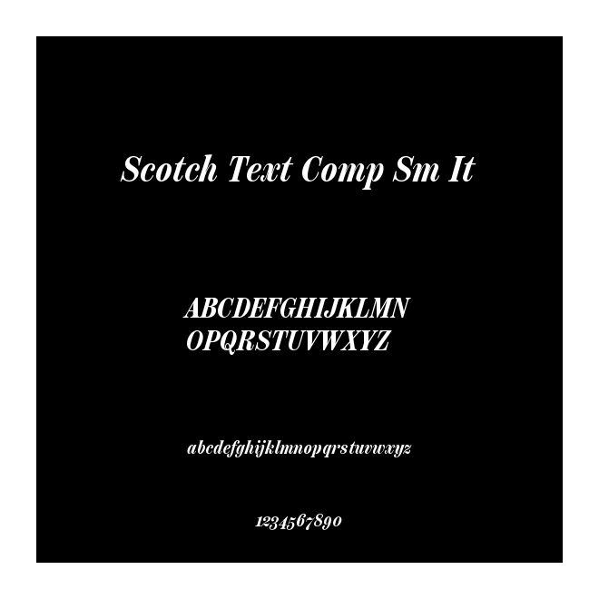 Scotch Text Comp Sm It字体免费下载和在线预览-印图网