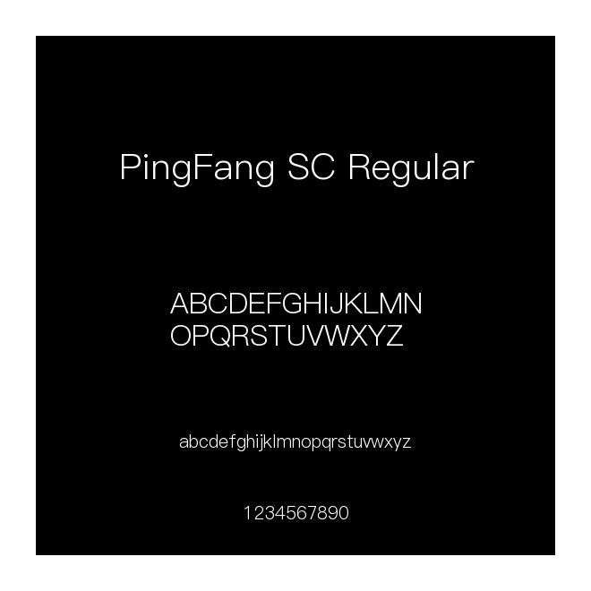PingFang SC Regular字体免费下载和在线预览-印图网