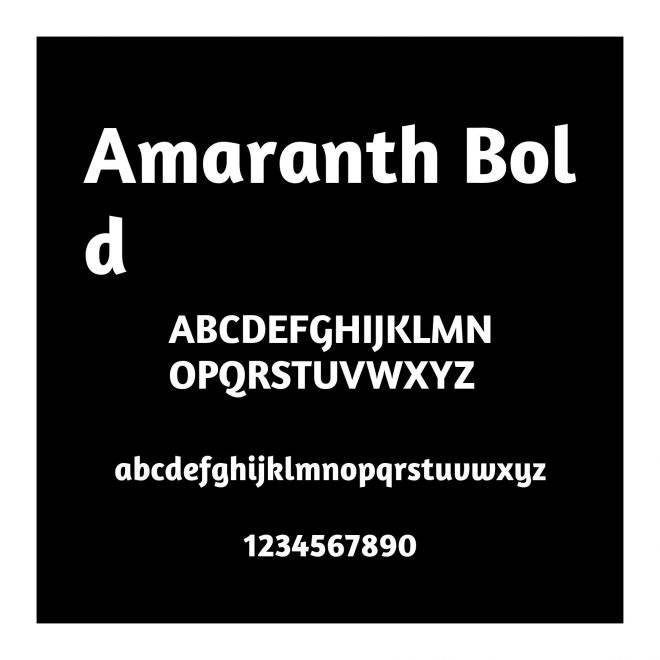Amaranth Bold字体免费下载和在线预览-印图网