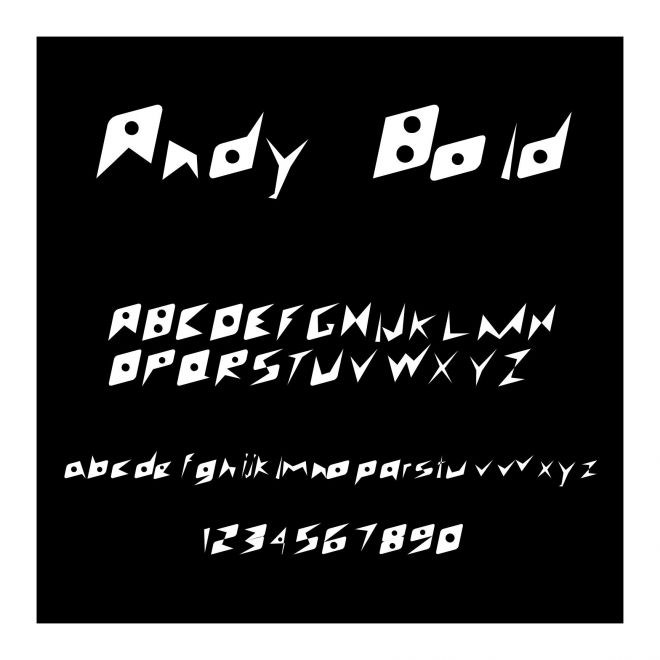 Andy-Bold字体免费下载和在线预览-印图网