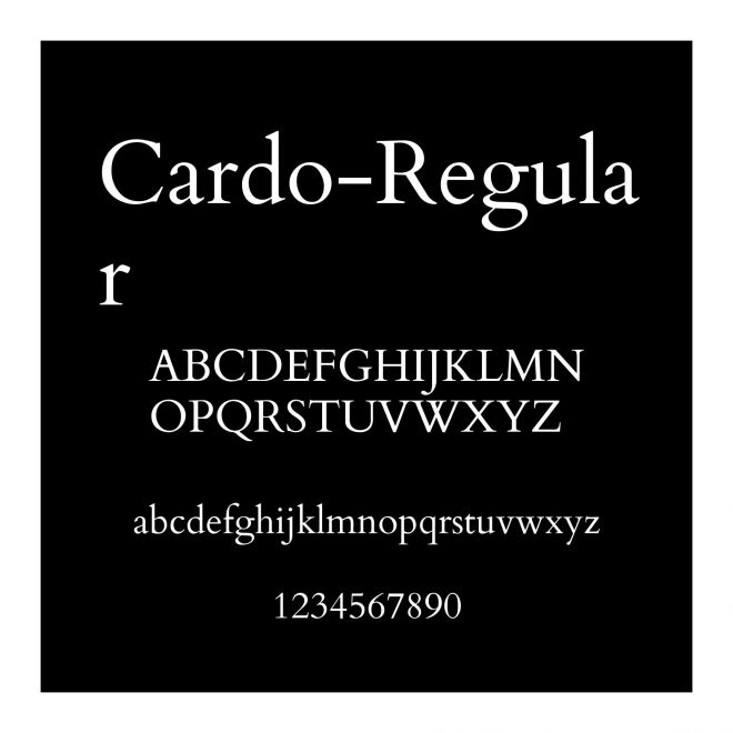 Cardo-Regular字体免费下载和在线预览-印图网