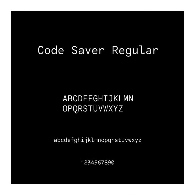 Code Saver Regular字体免费下载和在线预览-印图网