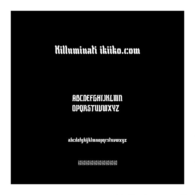 Killuminati ikiiko.com字体免费下载和在线预览-印图网