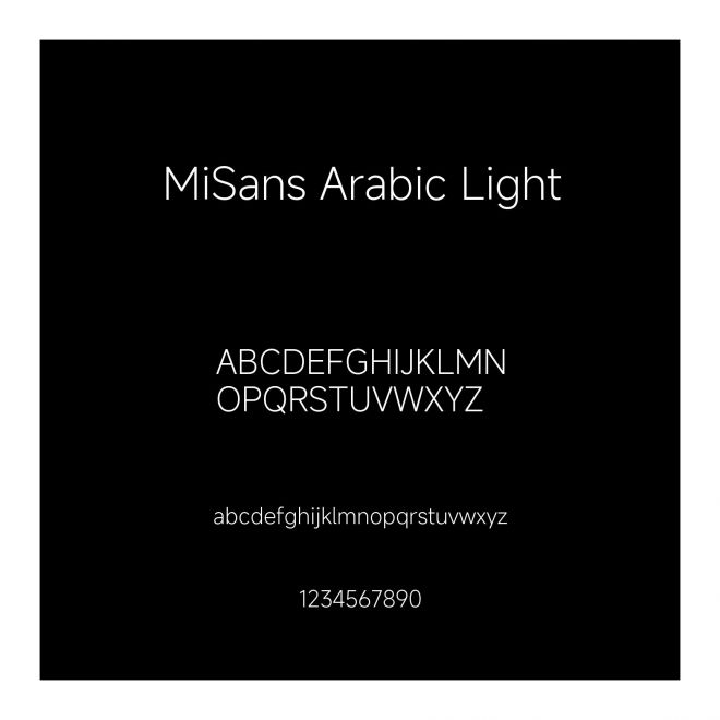 MiSans Arabic Light字体免费下载和在线预览-印图网