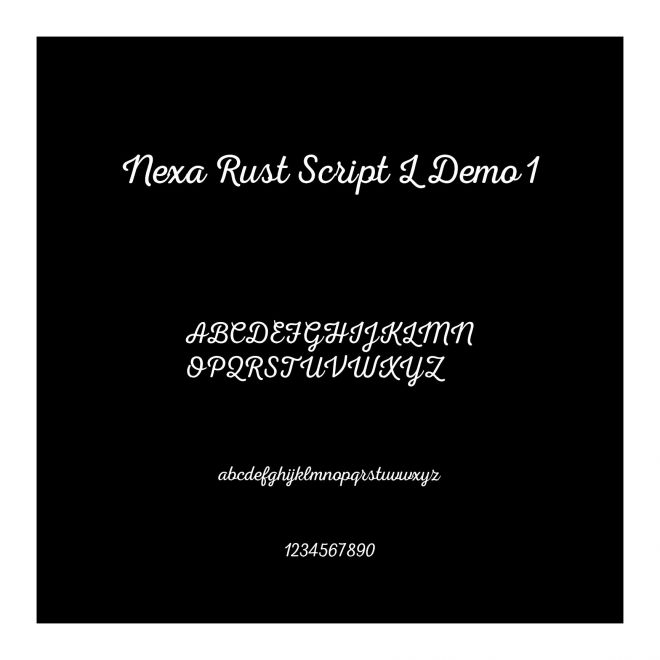 Nexa Rust Script L Demo 1字体免费下载和在线预览-印图网