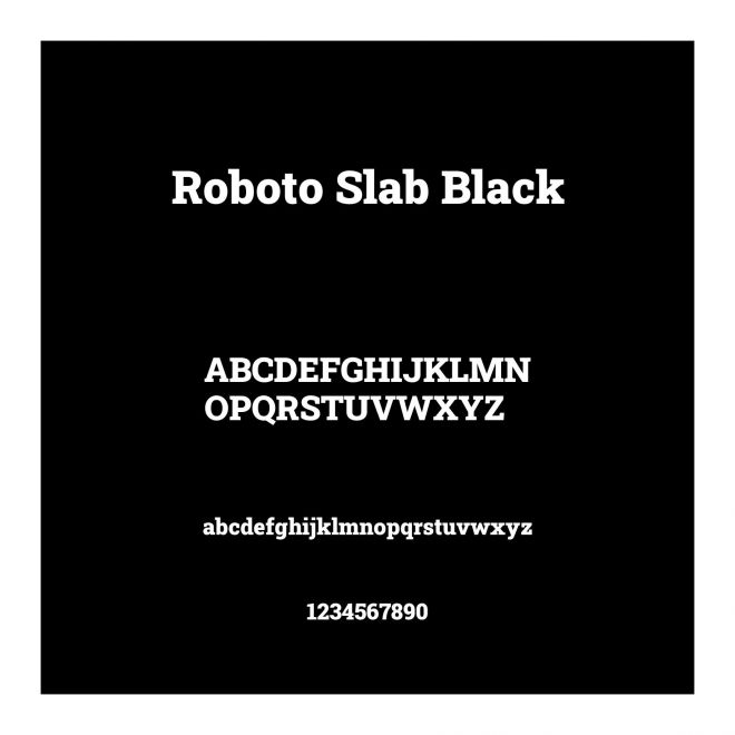 Roboto Slab Black字体免费下载和在线预览-印图网