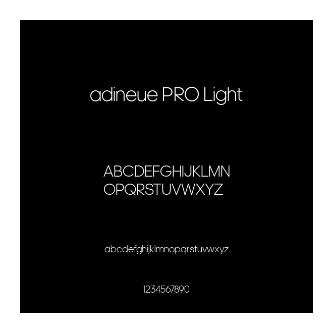 adineue PRO Light字体免费下载和在线预览-印图网