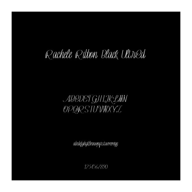 Rachele Ribbon Black UltrCd字体免费下载和在线预览-印图网
