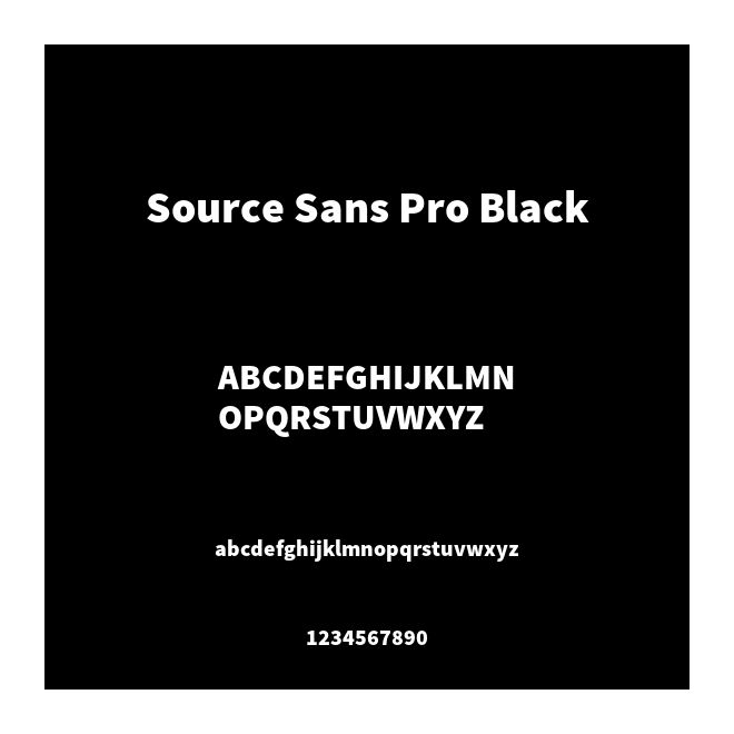 Source Sans Pro Black字体免费下载和在线预览-印图网