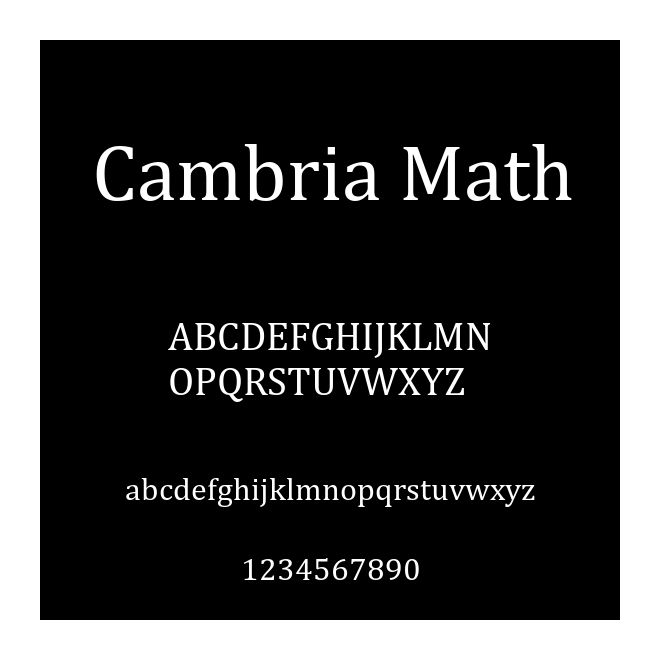Cambria Math字体免费下载和在线预览-印图网