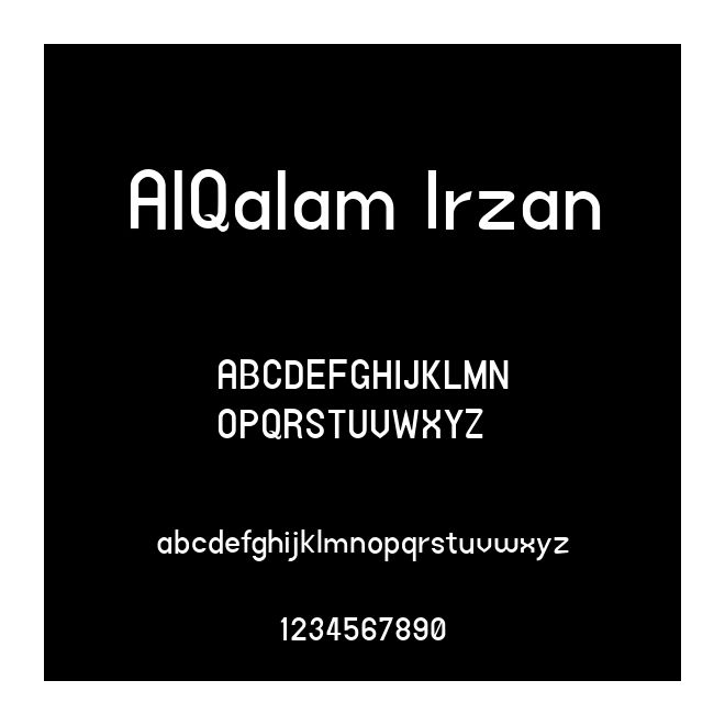 AlQalam Irzan字体免费下载和在线预览-印图网