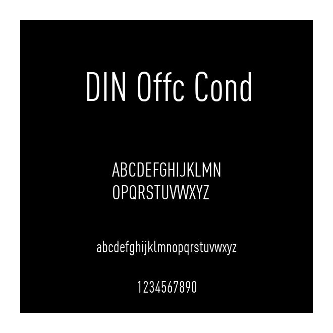 DIN Offc Cond字体免费下载和在线预览-印图网