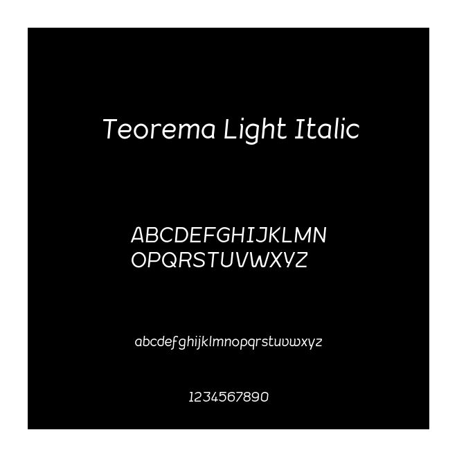 Teorema Light Italic字体免费下载和在线预览-印图网