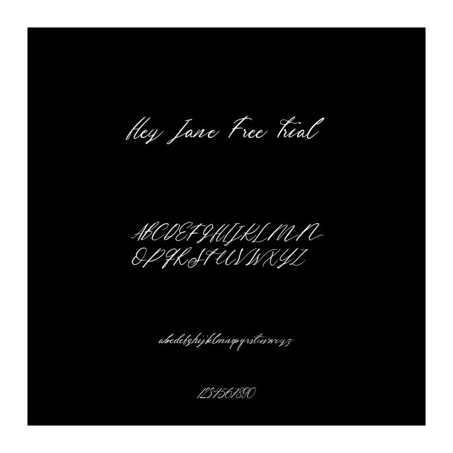 Hey Jane Free Trial字体免费下载和在线预览-印图网