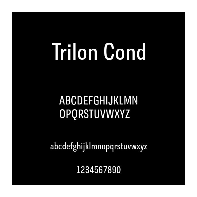 Trilon Cond字体免费下载和在线预览-印图网