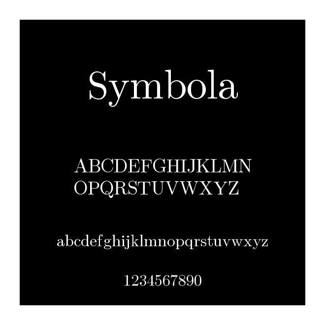 Symbola字体免费下载和在线预览-印图网