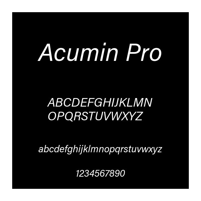 Acumin Pro字体免费下载和在线预览-印图网