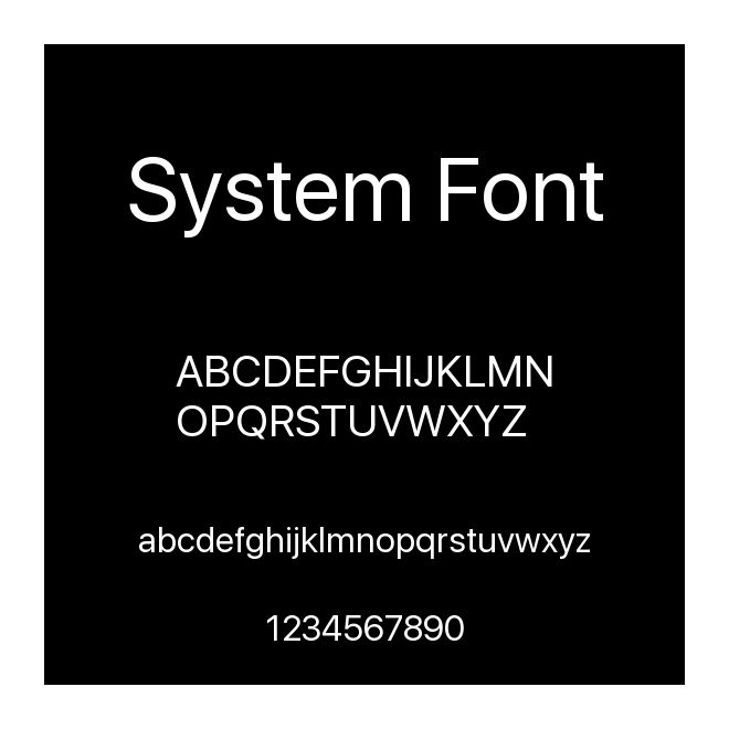 System Font字体免费下载和在线预览-印图网