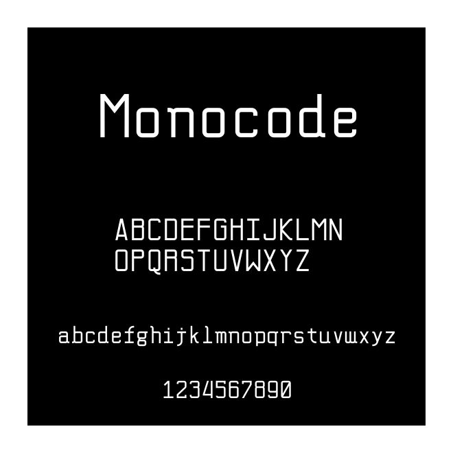 Monocode字体免费下载和在线预览-印图网