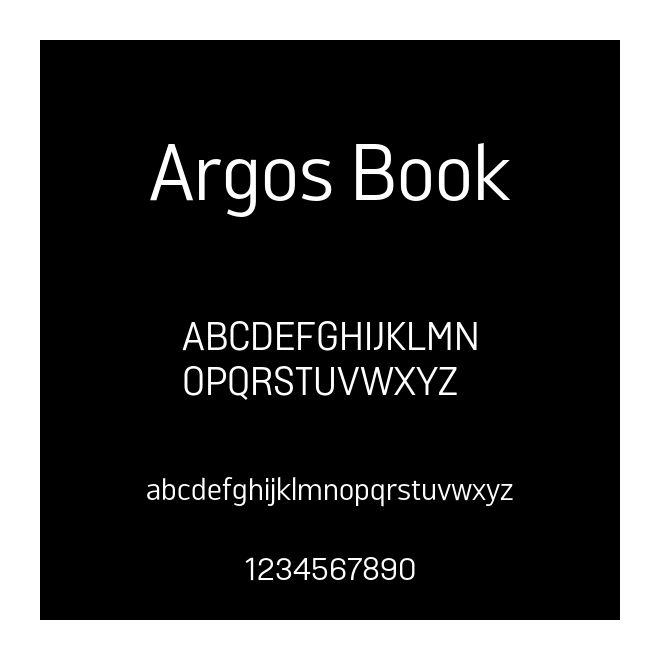 Argos Book字体免费下载和在线预览-印图网