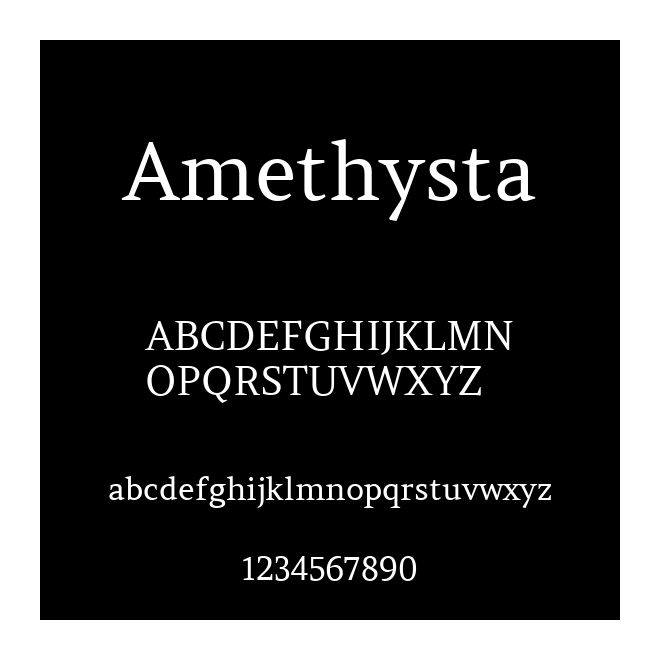 Amethysta字体免费下载和在线预览-印图网