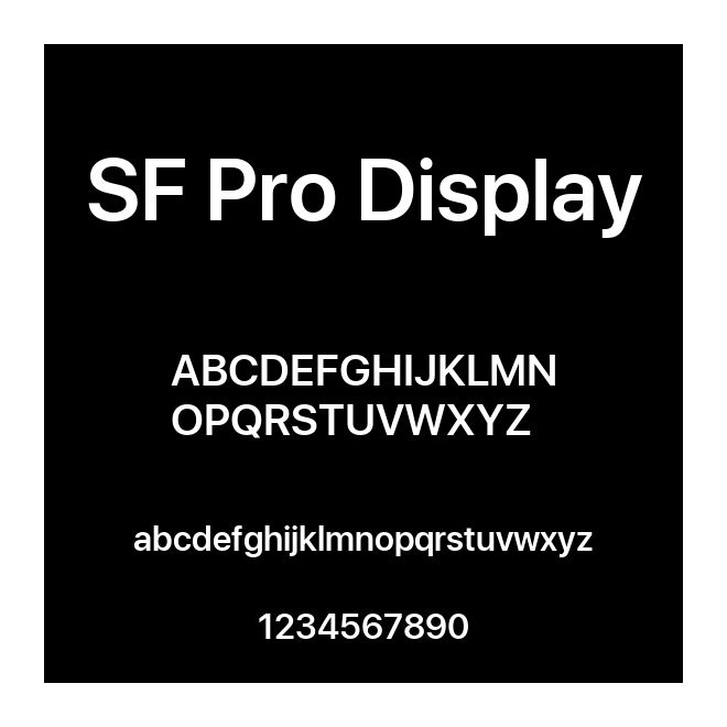 SF Pro Display字体免费下载和在线预览-印图网