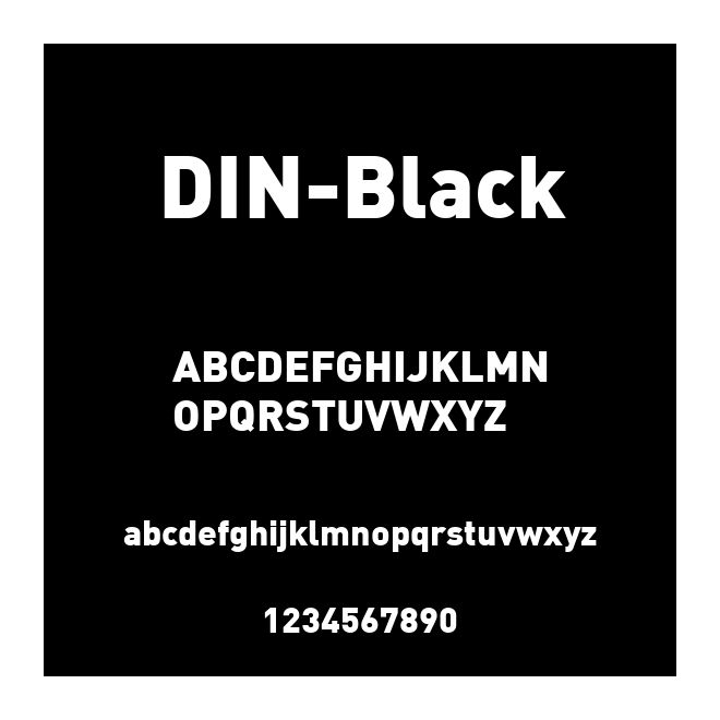 DIN-Black字体免费下载和在线预览-印图网