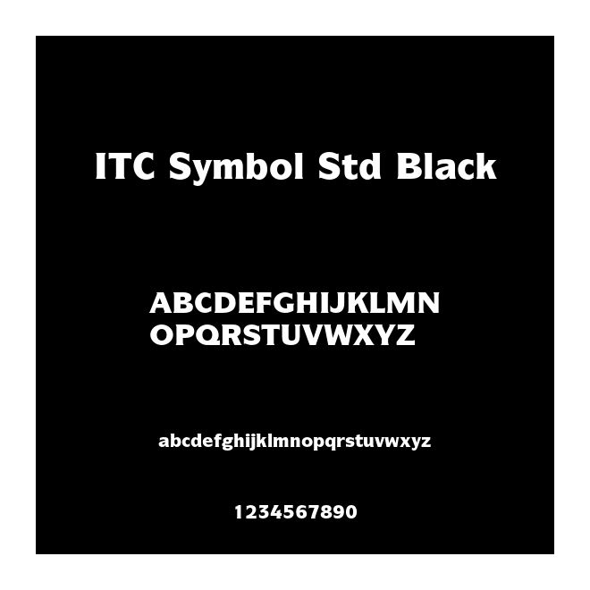 ITC Symbol Std Black字体免费下载和在线预览-印图网