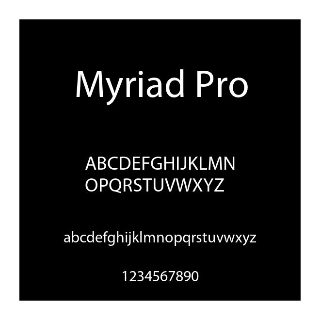 Myriad Pro字体免费下载和在线预览-印图网