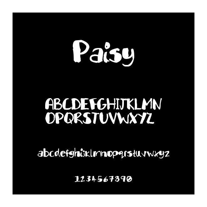 Paisy字体免费下载和在线预览-印图网