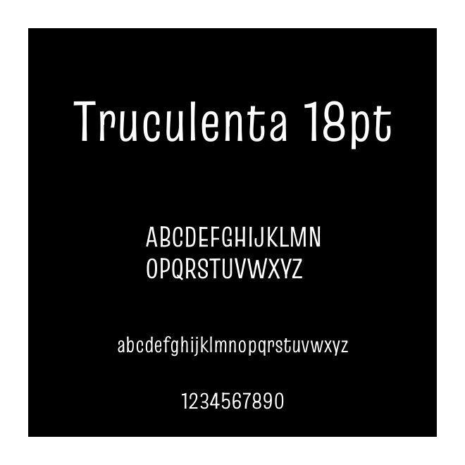 Truculenta 18pt字体免费下载和在线预览-印图网