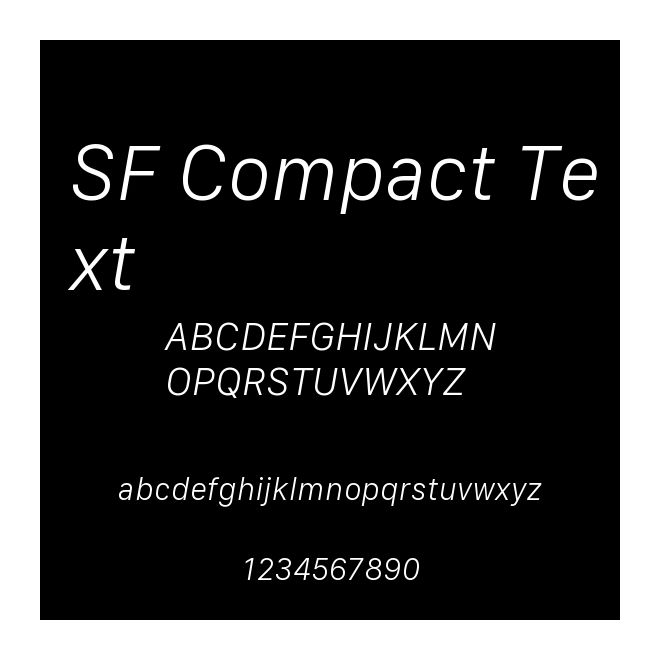 SF Compact Text字体免费下载和在线预览-印图网