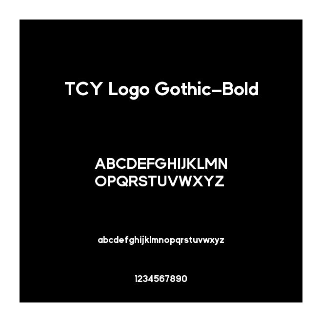 TCY Logo Gothic-Bold字体免费下载和在线预览-印图网