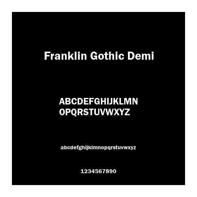 Franklin Gothic Demi字体免费下载和在线预览-印图网