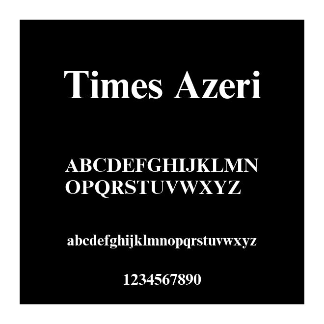 Times Azeri字体免费下载和在线预览-印图网
