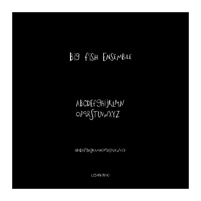 Big Fish Ensemble字体免费下载和在线预览-印图网