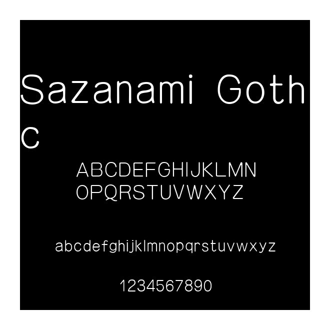 Sazanami Gothic字体免费下载和在线预览-印图网