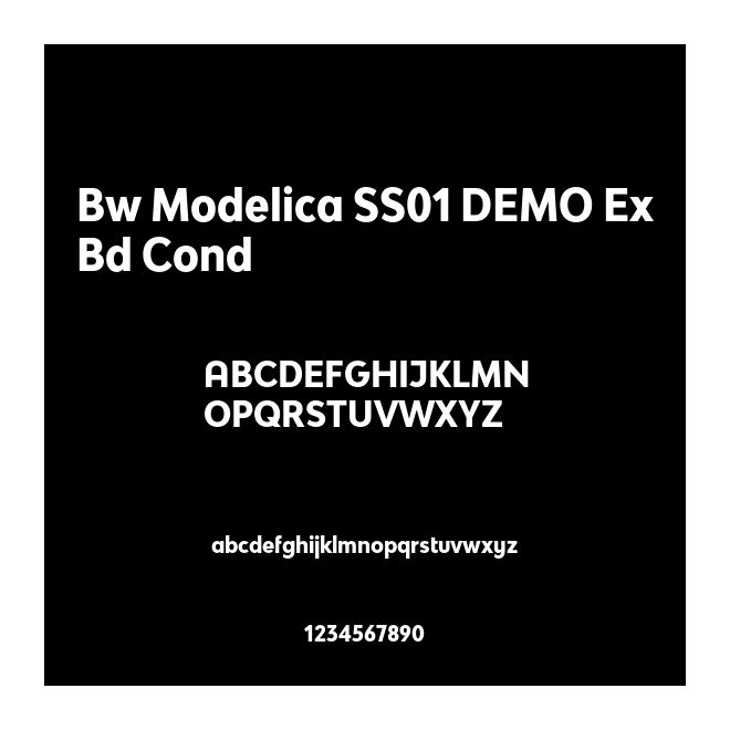 Bw Modelica SS01 DEMO ExBd Cond字体免费下载和在线预览-印图网