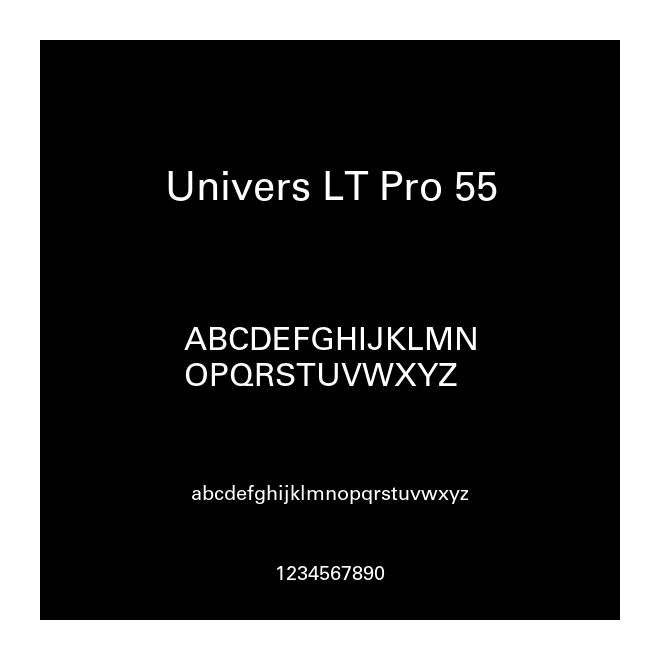 Univers LT Pro 55字体免费下载和在线预览-印图网