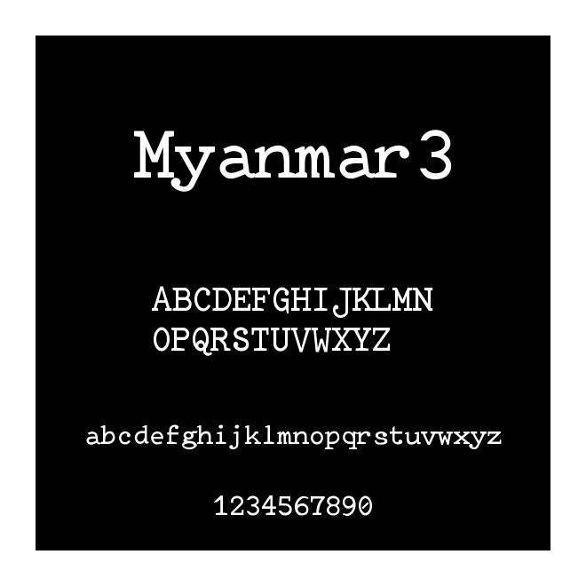 Myanmar3字体免费下载和在线预览-印图网