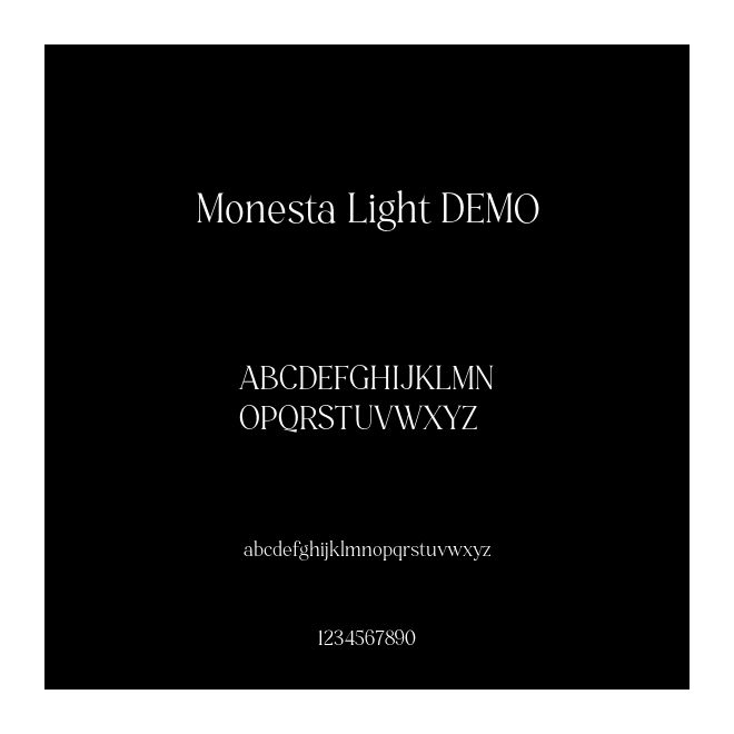 Monesta Light DEMO字体免费下载和在线预览-印图网
