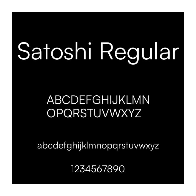 Satoshi Regular字体免费下载和在线预览-印图网