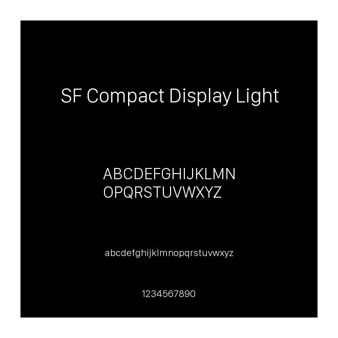 SF Compact Display Light字体免费下载和在线预览-印图网