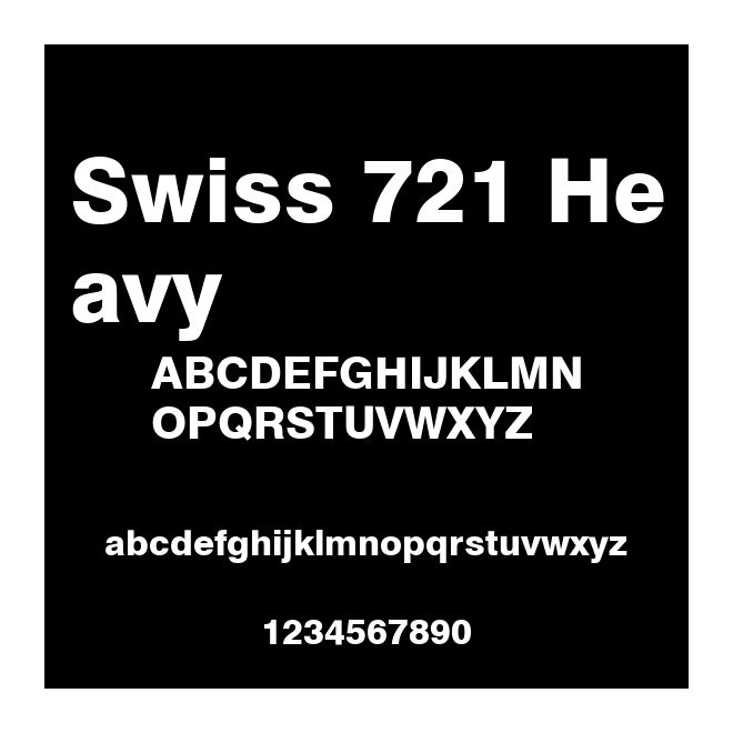 Swiss 721 Heavy字体免费下载和在线预览-印图网