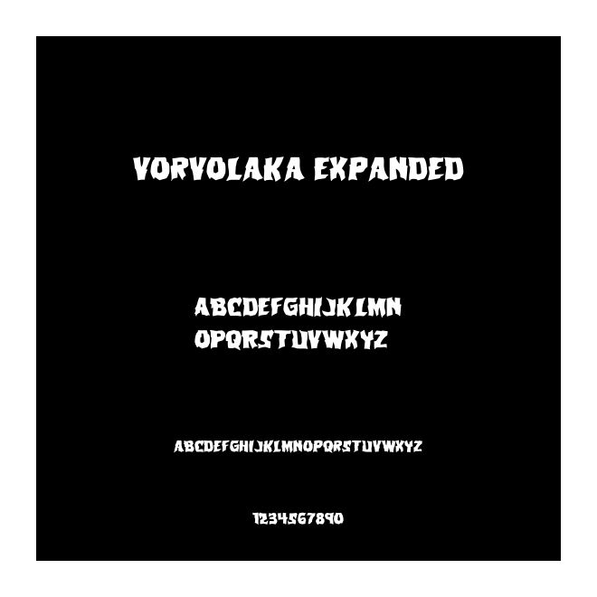 Vorvolaka Expanded字体免费下载和在线预览-印图网
