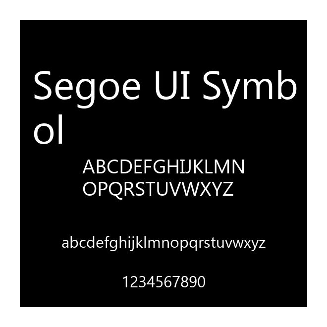 Segoe UI Symbol字体免费下载和在线预览-印图网