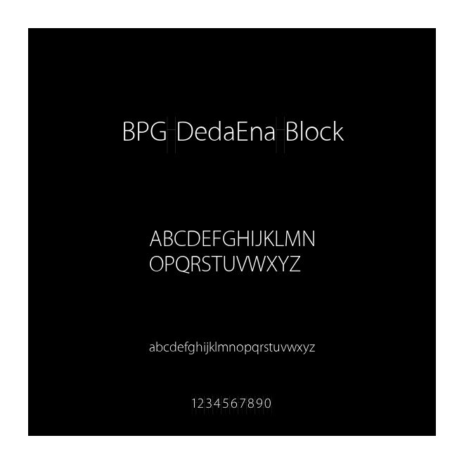 BPG DedaEna Block字体免费下载和在线预览-印图网