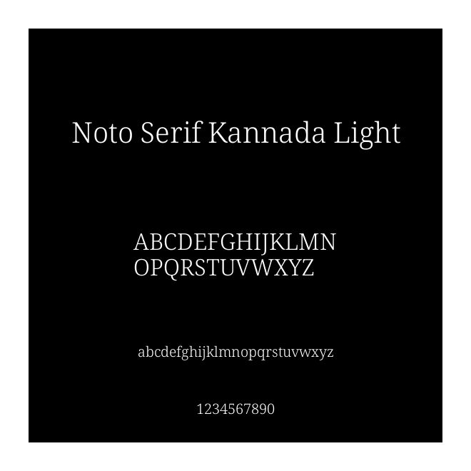 Noto Serif Kannada Light字体免费下载和在线预览-印图网